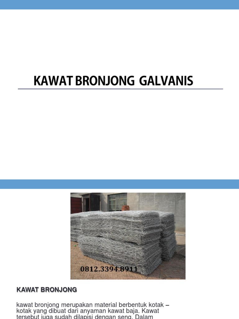 Kawat Galvanis Bronjong SNI | PDF