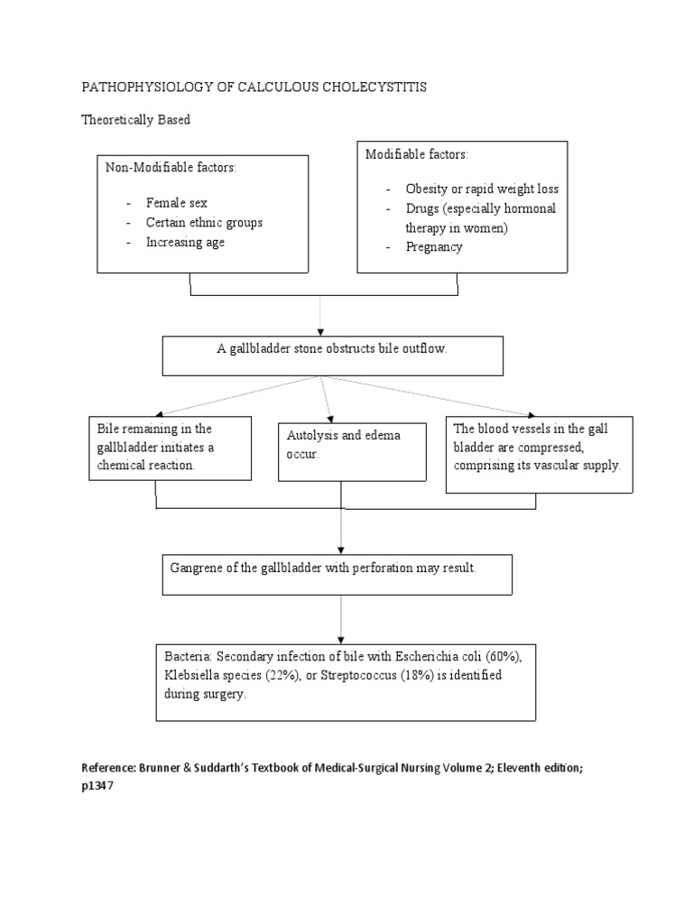Pathophysiology of Calculous Cholecystitis | PDF