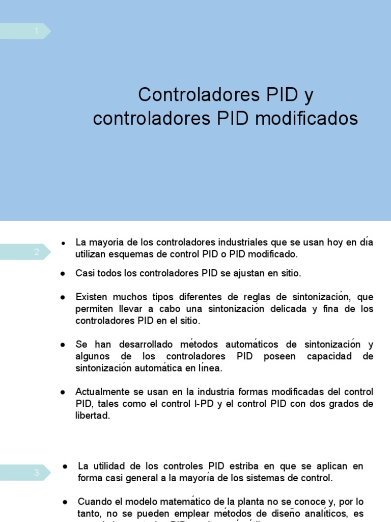 Controladores PID y Controladores PID Modificados | Física y ...
