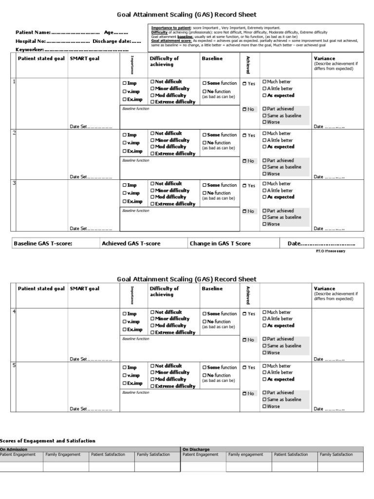 Tools GAS Record Sheet | PDF | Goal | Medicine
