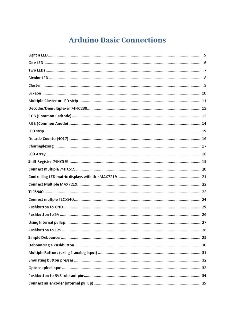 Arduino Basic Connections by Pighixxx v2 PDF | PDF | Amplifier | Sensor