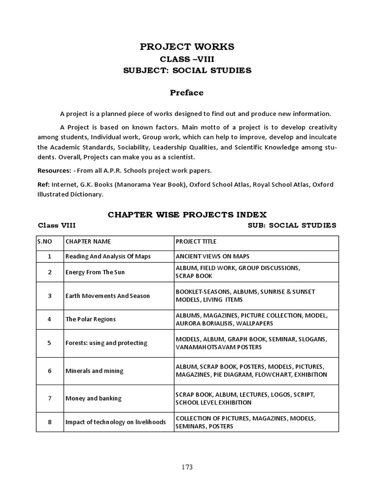 Class 8 Social Studies Project Guide | PDF | Banks | Earth