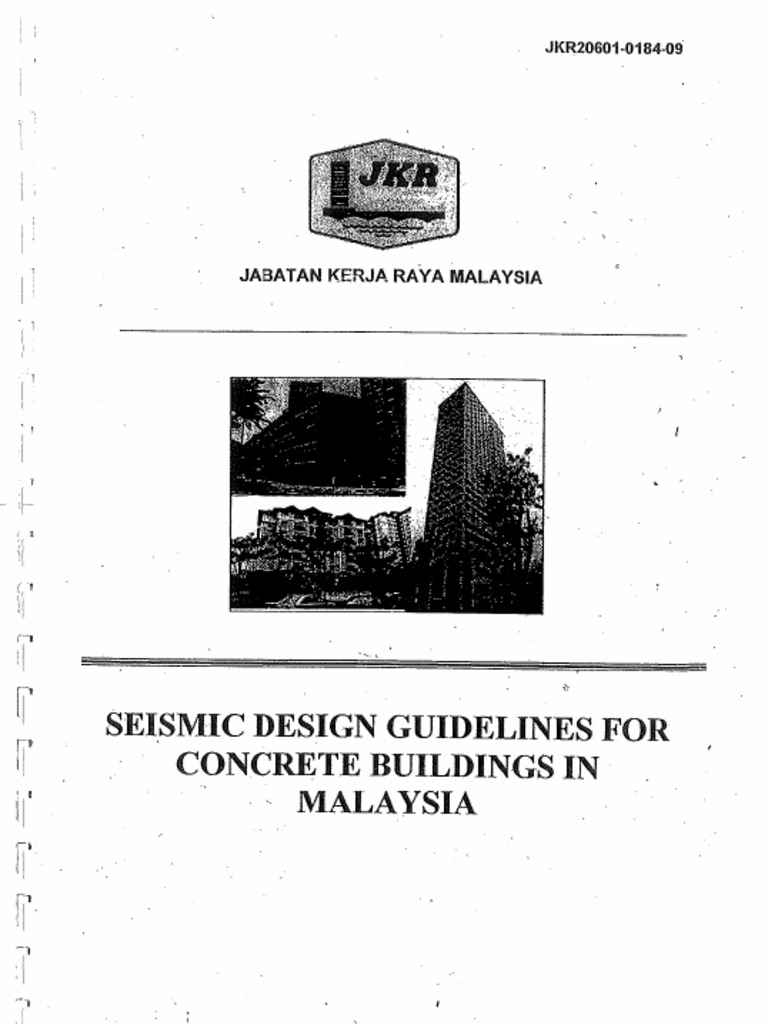 JKR Seismic Design Guideline For Concrete Building in Malaysia | PDF