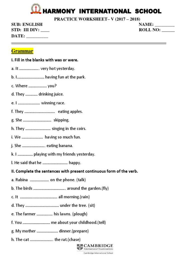 English Practice V | PDF