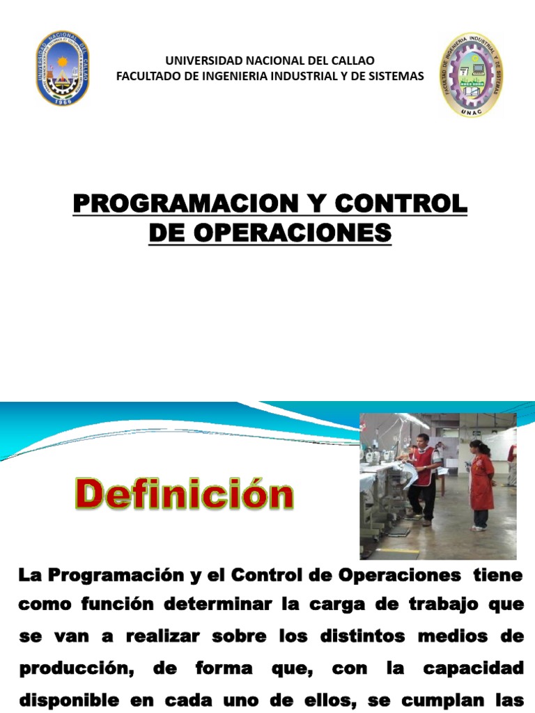 Clase 5 - Programacion y Control de Las Operaciones | PDF ...