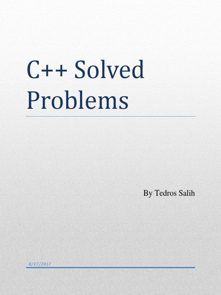 C++ Solved Problems | Download Free PDF | Matrix (Mathematics) | Area