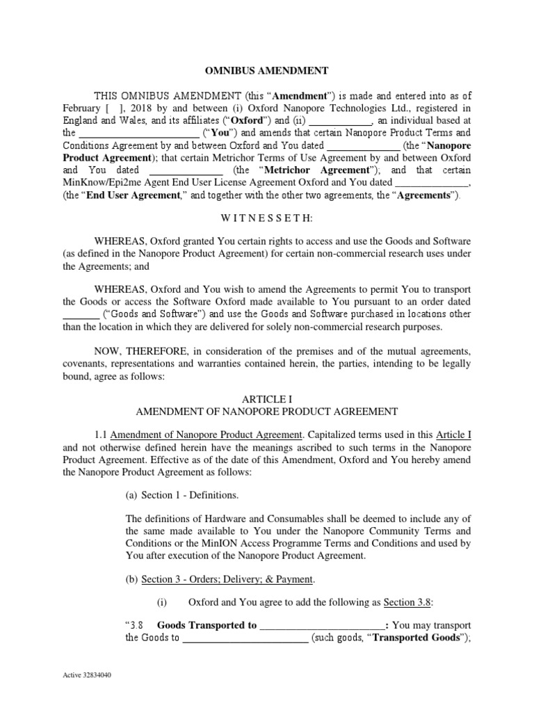 Omnibus Amendment 19 May 2017 | PDF | Exports | Software