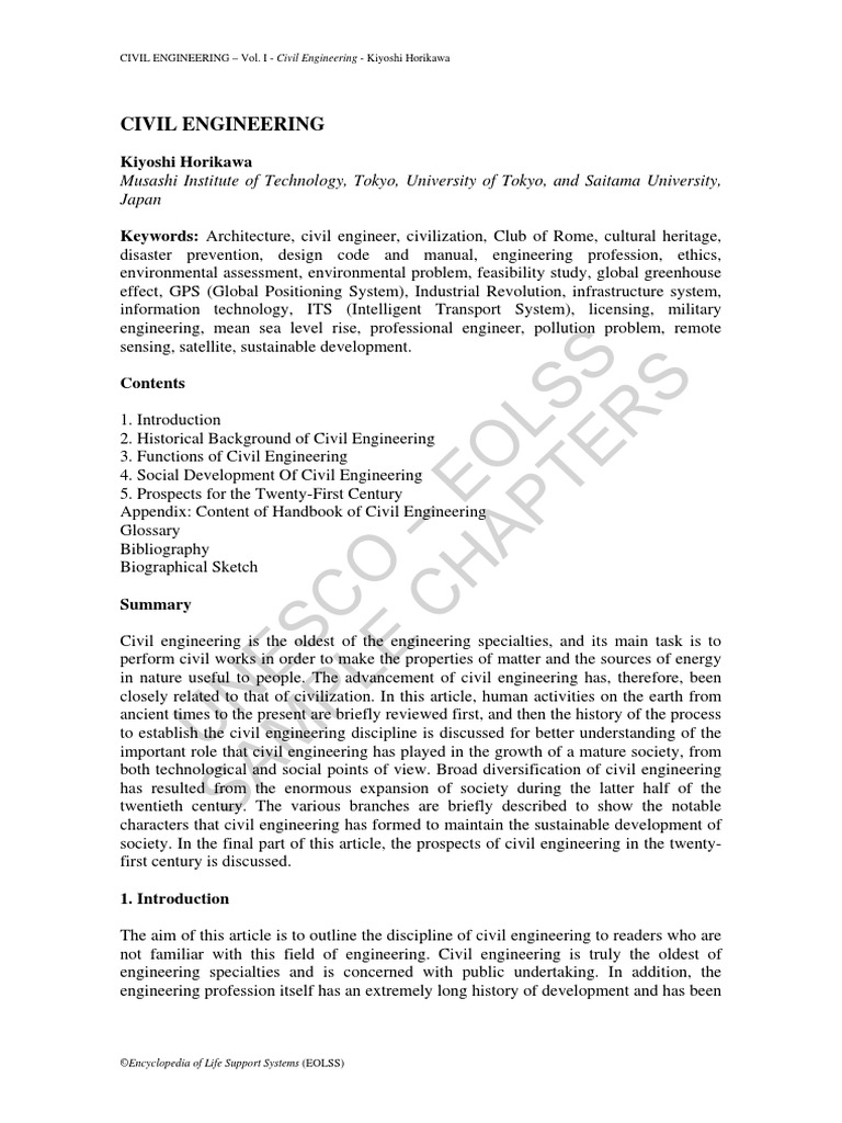 History of Civil Engineering | PDF | Engineering | Civil Engineering