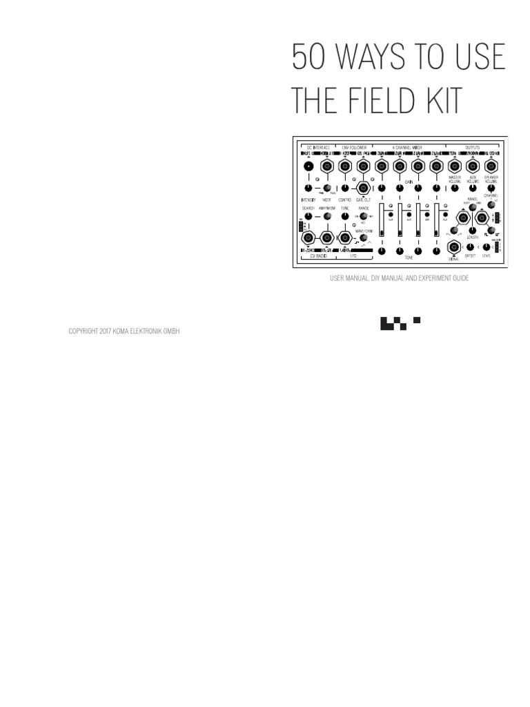 Fieldkit Manual v1.0 | PDF | Synthesizer | Loudspeaker