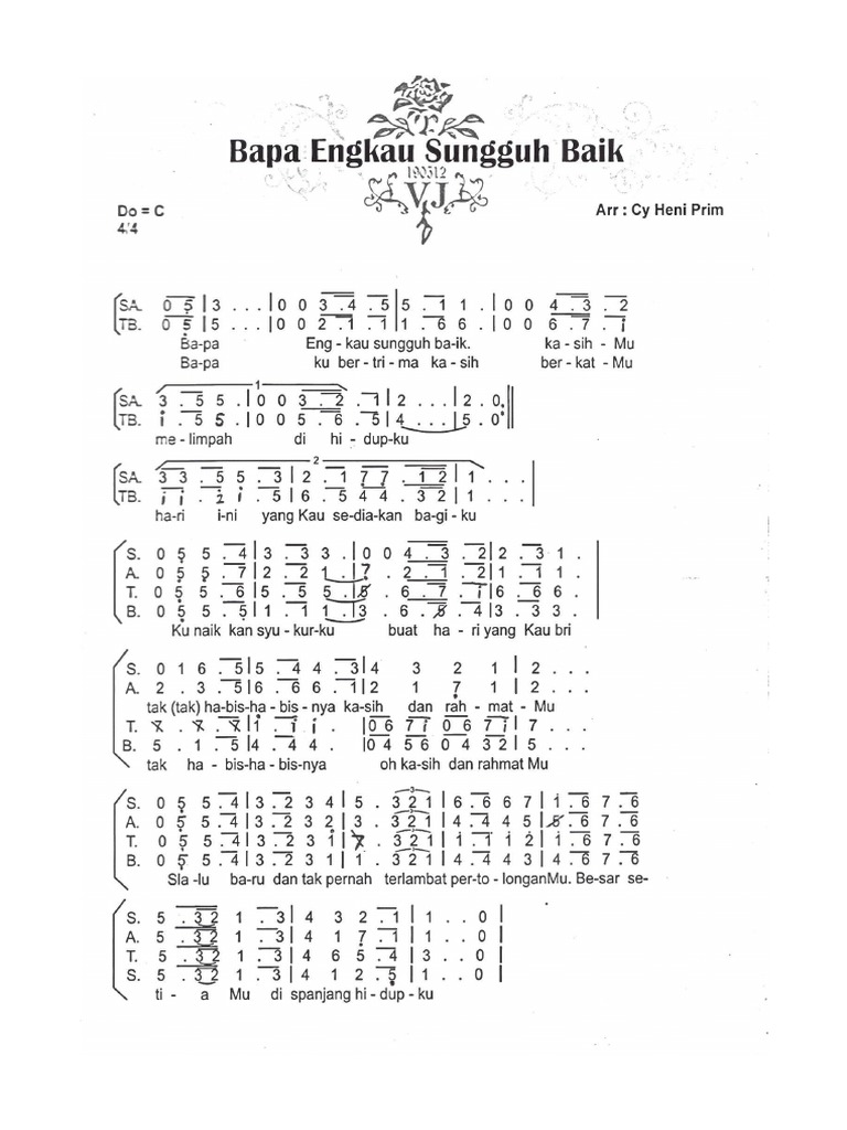 Bapa Engkau Sungguh Baik | PDF