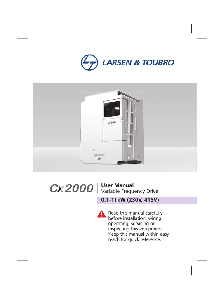 L&T Cx2000 VFD User Manual | PDF | Power Inverter | Power Supply