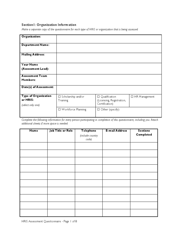 HRIS Assessment PDF | PDF | Databases | Application Software