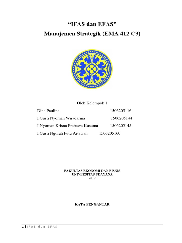 IFAS Dan EFAS | PDF | Bisnis