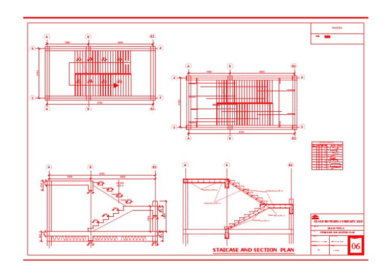 Staicase and Section Plan: Notes | PDF | Codes Of Conduct | Stairs