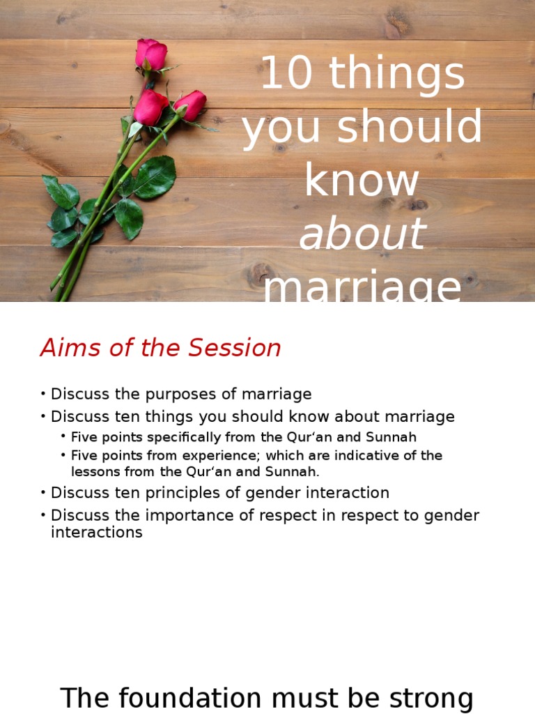 10 Things You Should Know About Marriage by Alima Ashfaq | PDF ...