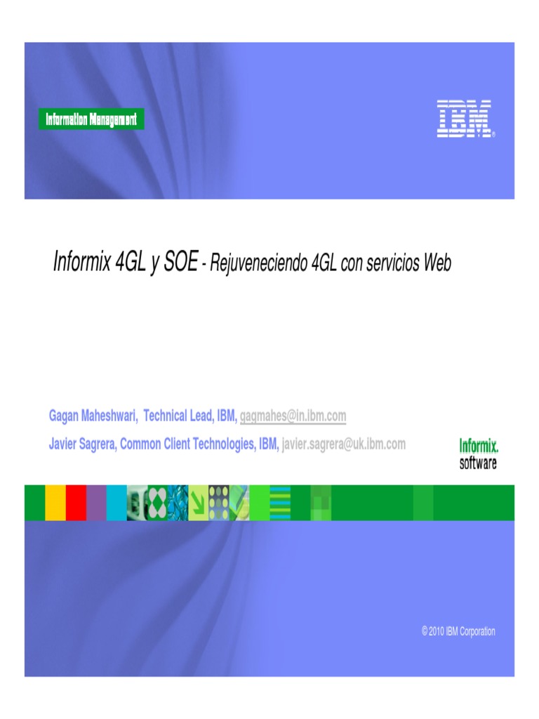 Informix 4GL y SOE: - Rejuveneciendo 4GL Con Servicios Web | PDF | Trademark | Copyright