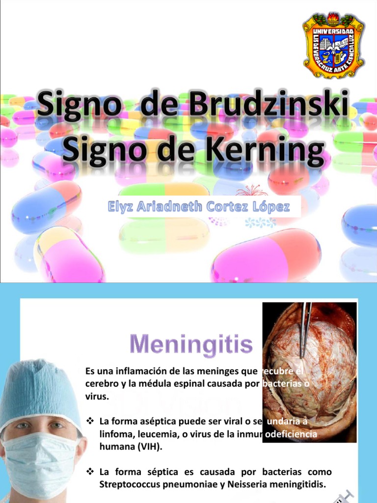 Signos DE BRUDZINSKI Y KERNING | PDF | Meningitis | Enfermedades y ...