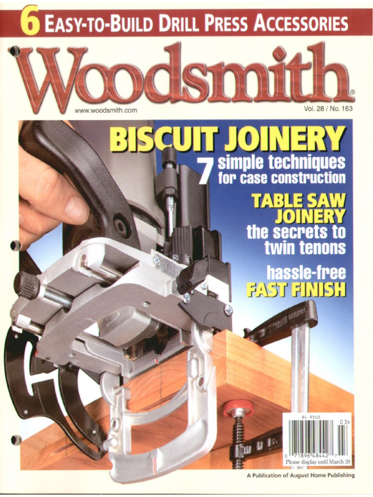 (Carpentry) Woodsmith #163 - Biscuit Joinery | PDF