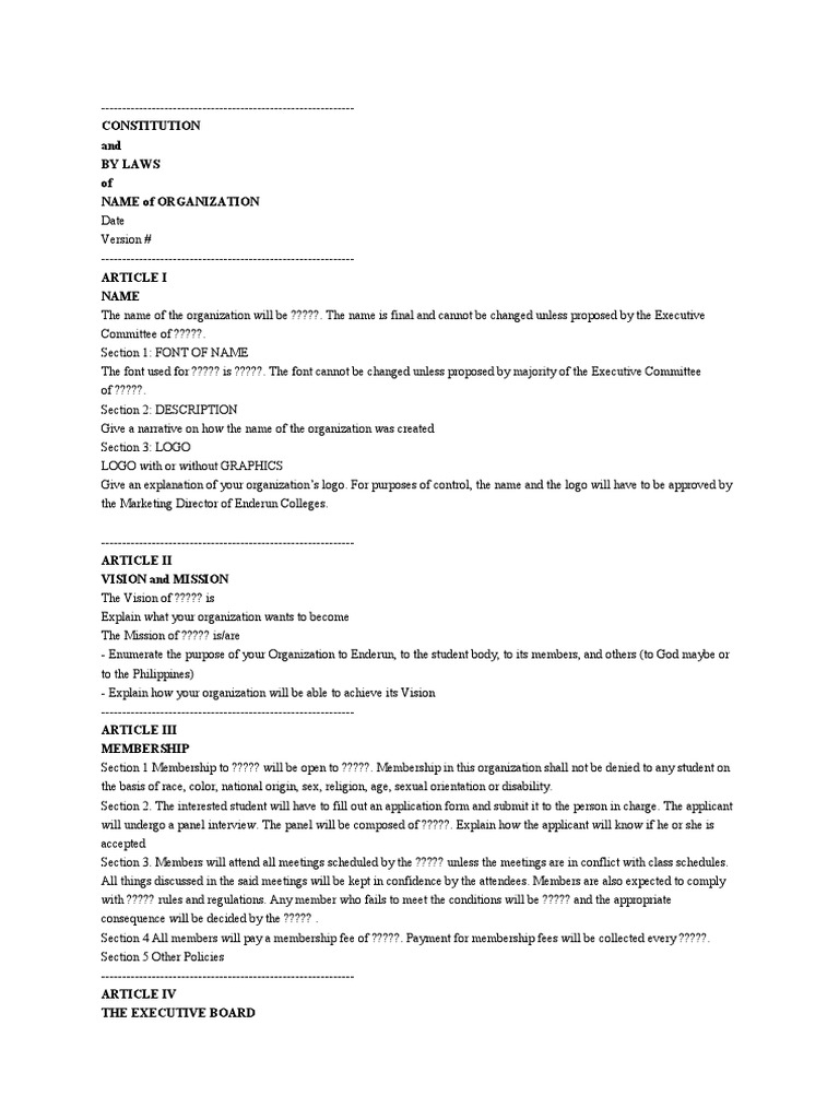 Sample Constitution | PDF | Constitutional Amendment | Government