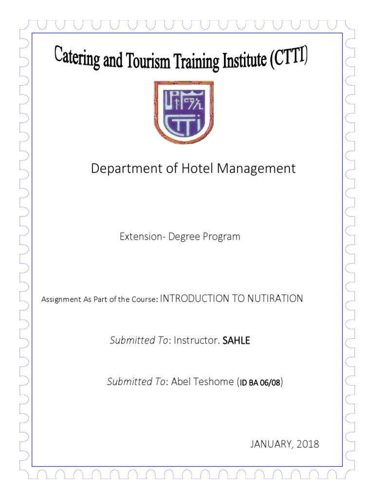 Nutrition Assignment | PDF | Malnutrition | Dieting