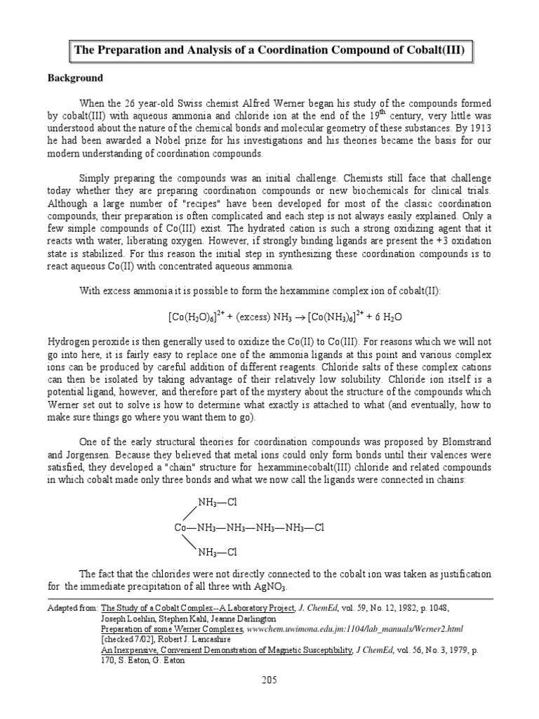 Co Complex | PDF | Coordination Complex | Ion