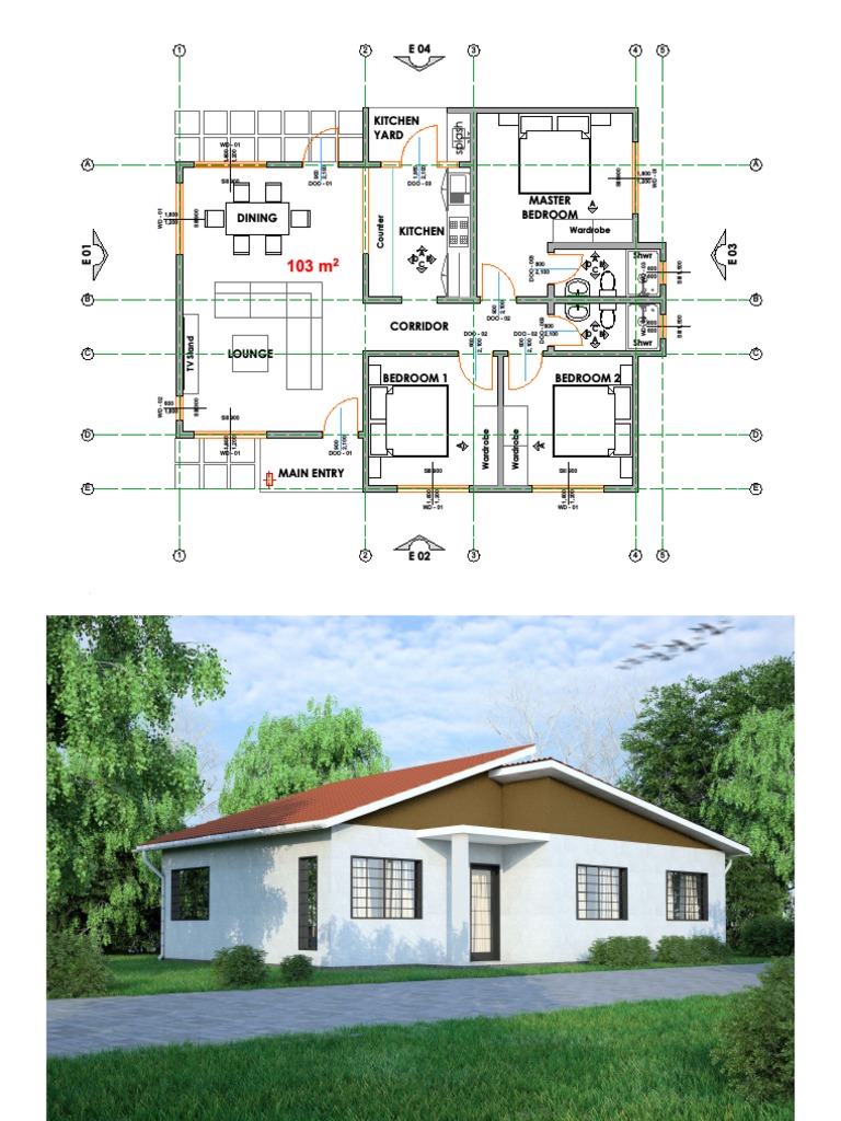 Modern 3 Bedroom Houseplan | PDF | Home | Buildings And Structures
