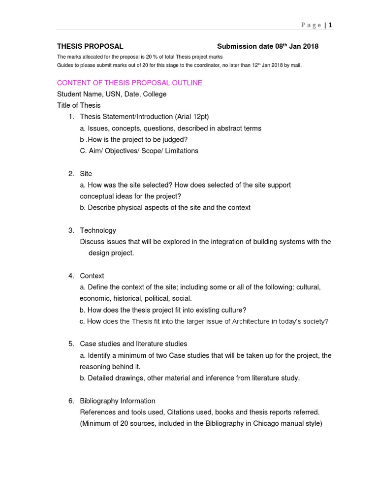 Proposal Format | PDF | Thesis | Citation