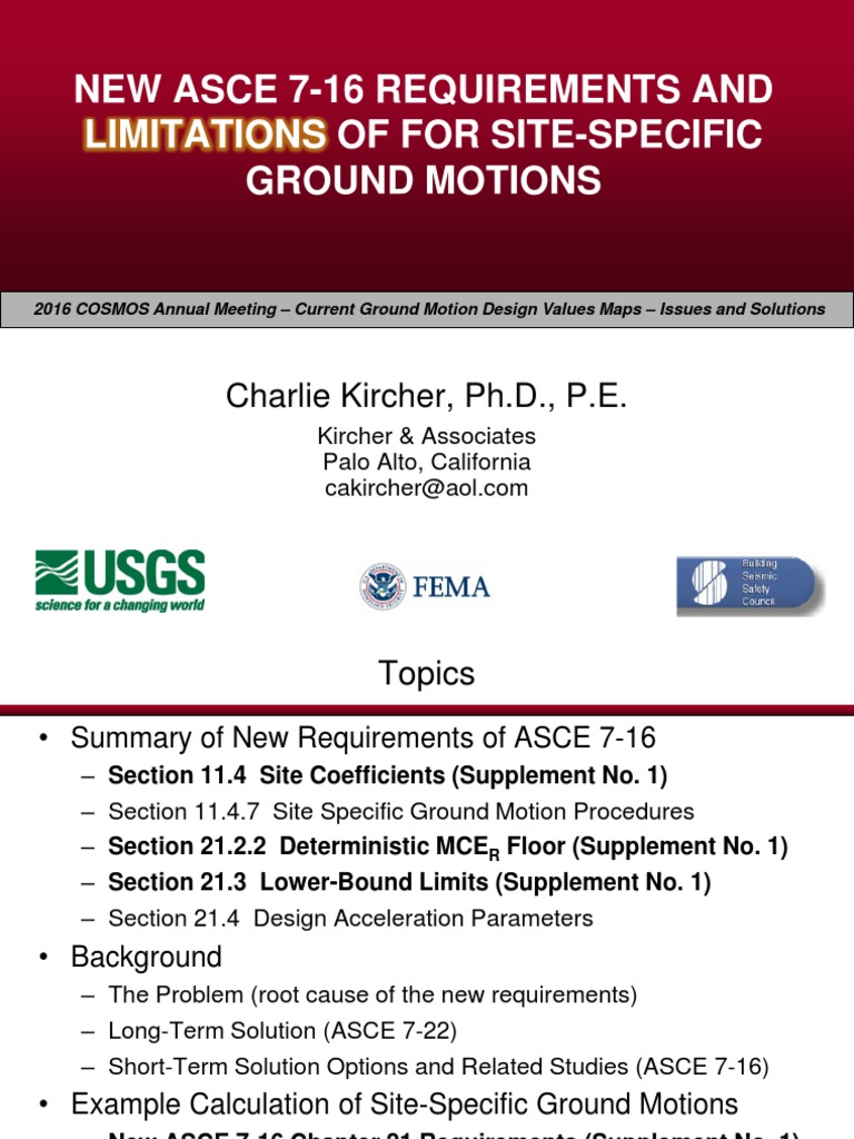 ASCE 7-16 Site-Specific Ground Motion Requirements | PDF | Spectrum ...