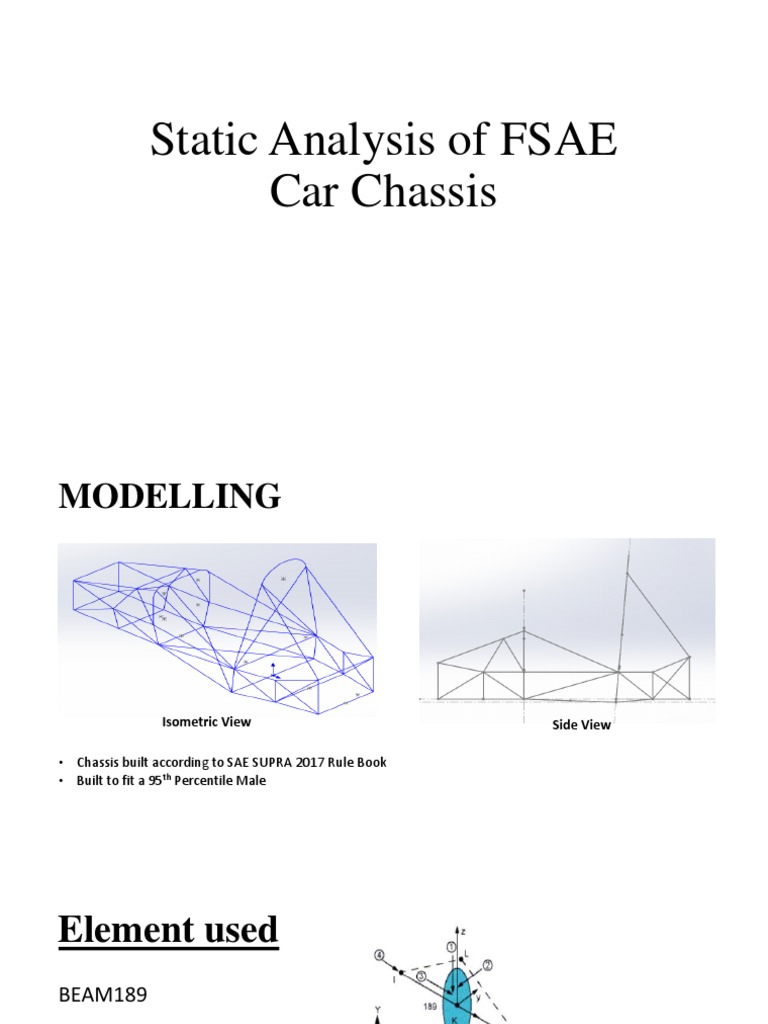 Analysis of Loads and Stresses on an FSAE Car Chassis Through Static ...