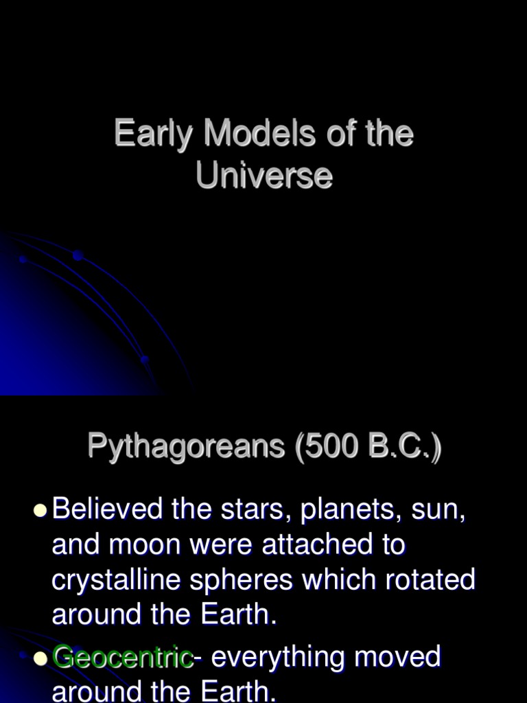 Early Models of The Universe | PDF