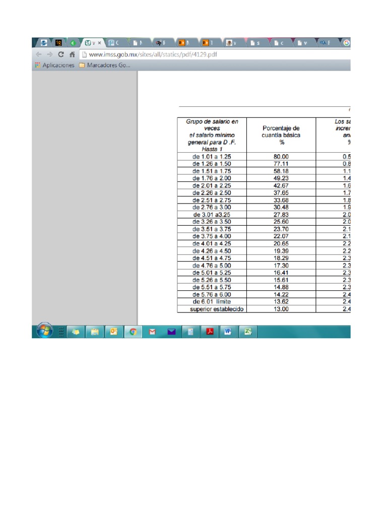 Cálculo Pensión Imss - Ejemplos | PDF | Salario mínimo | Salario
