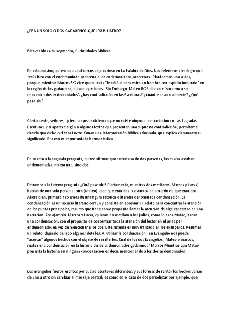 Endemoniados | PDF | Demonios | Jesús