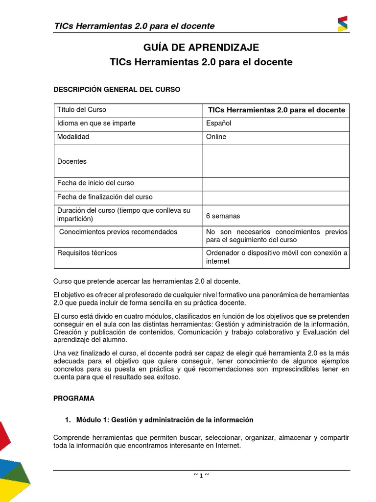 Guía de Aprendizaje Tics | PDF | Tecnología de información y comunicaciones | Maestros