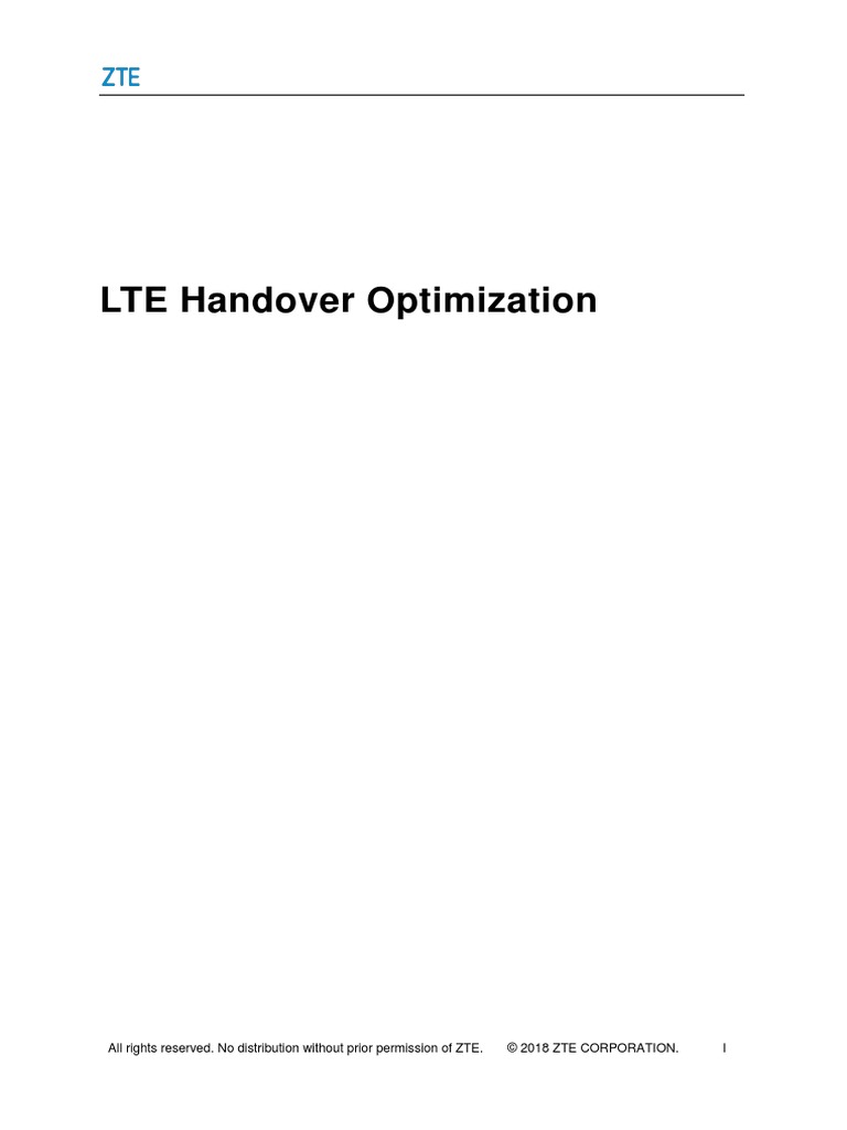 LTE Handover Optimization | PDF | Lte (Telecommunication) | Radio ...