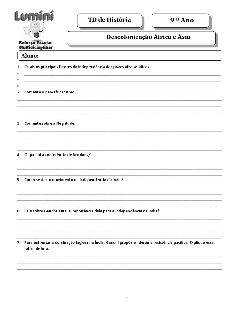 Descolonização Africa e Asia | Descolonização | África