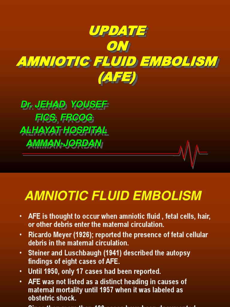 Amniotic Fluid Embolism | Childbirth | Blood Pressure