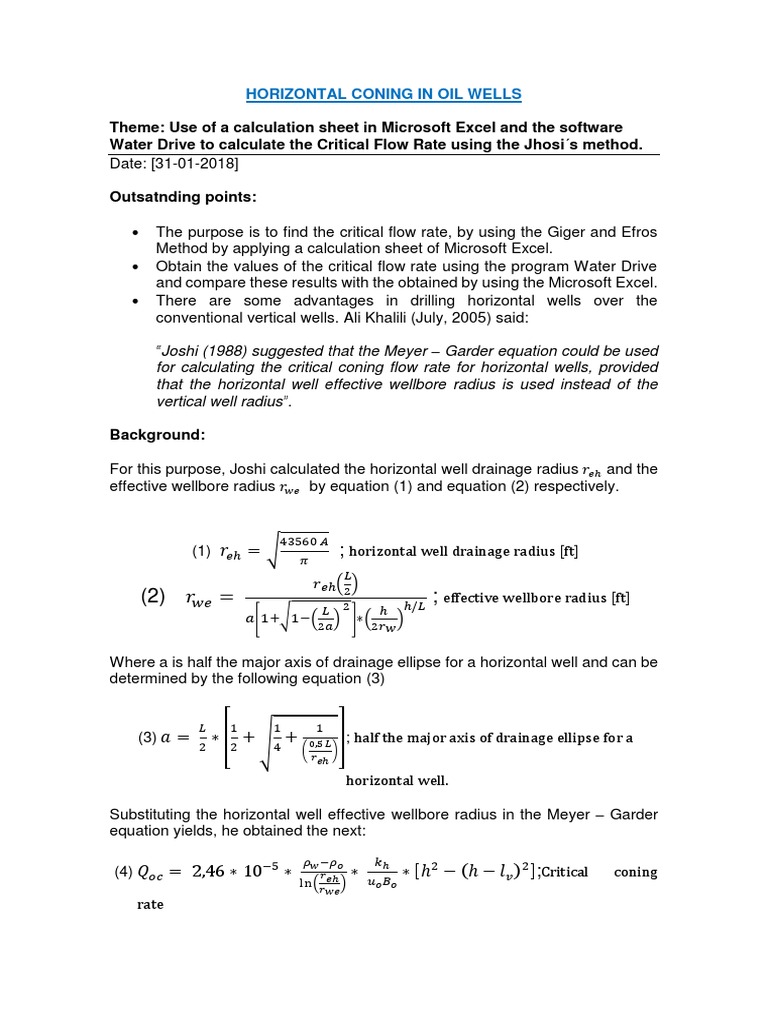 Briefing N°12 - Joshi S-Method - Calculation-of-Critical-Flow-Rate ...