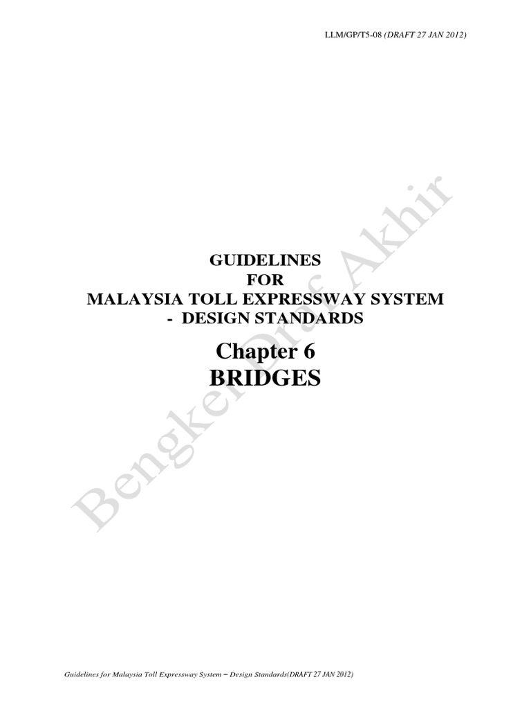 Final Draft Bridge Design Guidline LLM | PDF | Road | Bridge