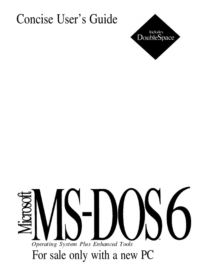 Microsoft MS DOS 6 PDF | Download Free PDF | Computer File | Command Line Interface