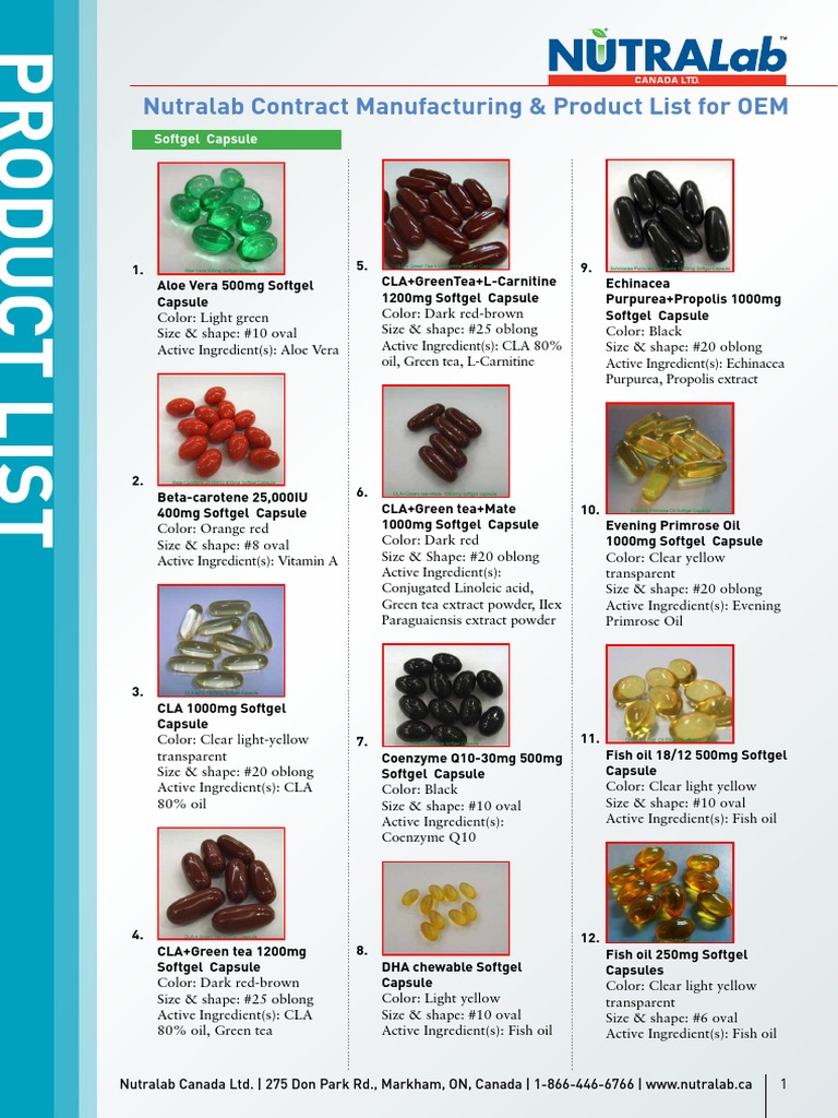 Nutra Lab Product List | PDF | Tablet (Pharmacy) | Vitamin