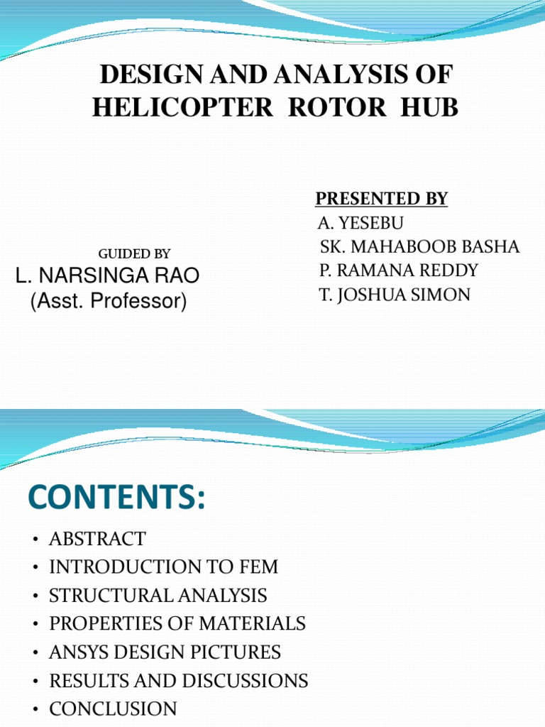 Rotor Hub Analysis | PDF | Strength Of Materials | Finite Element Method