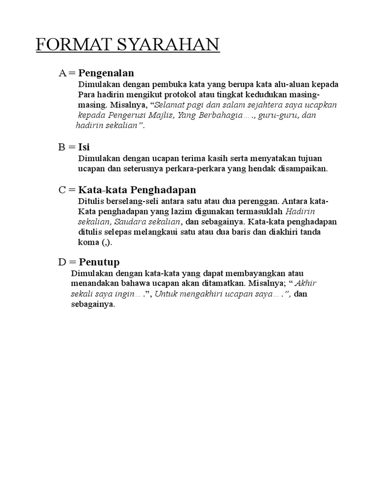 Format Syarahan | PDF