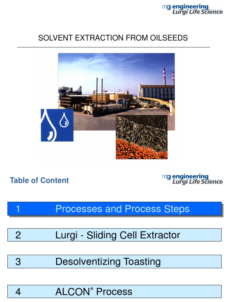 01 - Solvent Extration Lurgi | PDF | Cottonseed | Vegetable Oil