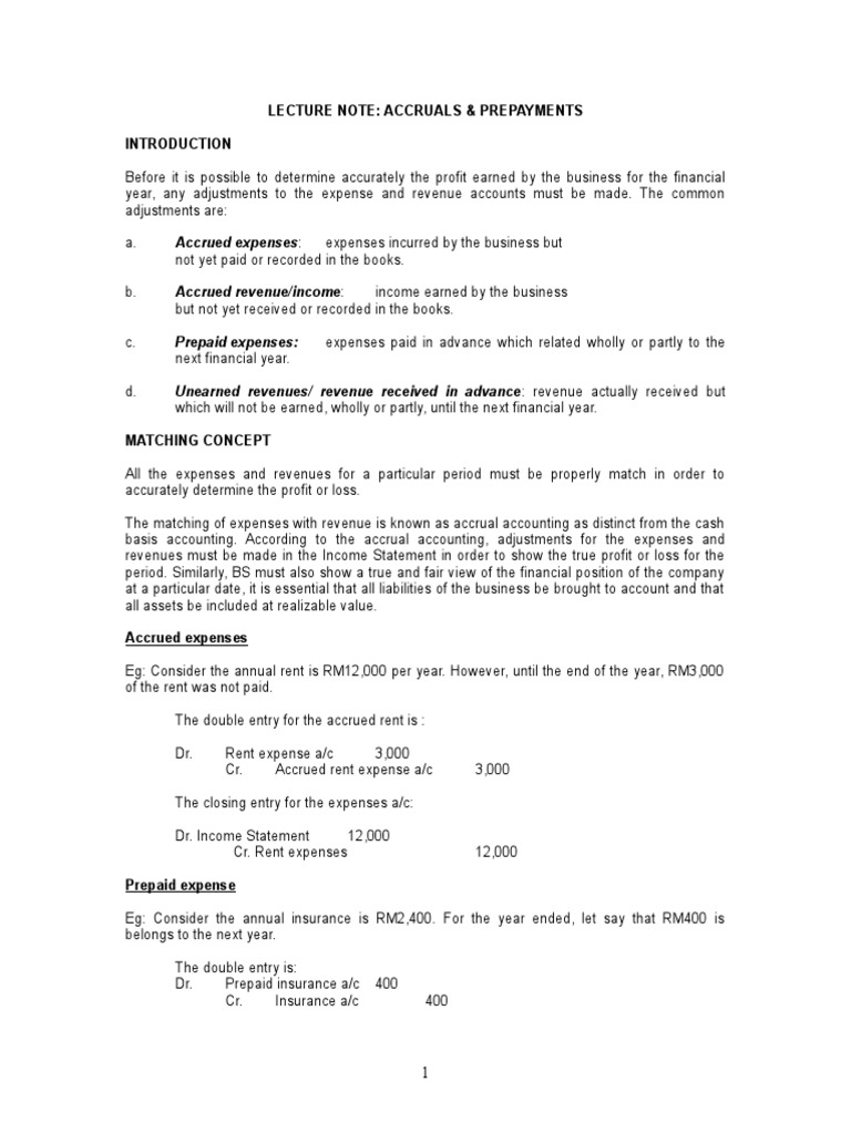 Accrual and Prepayment | PDF | Expense | Deferral