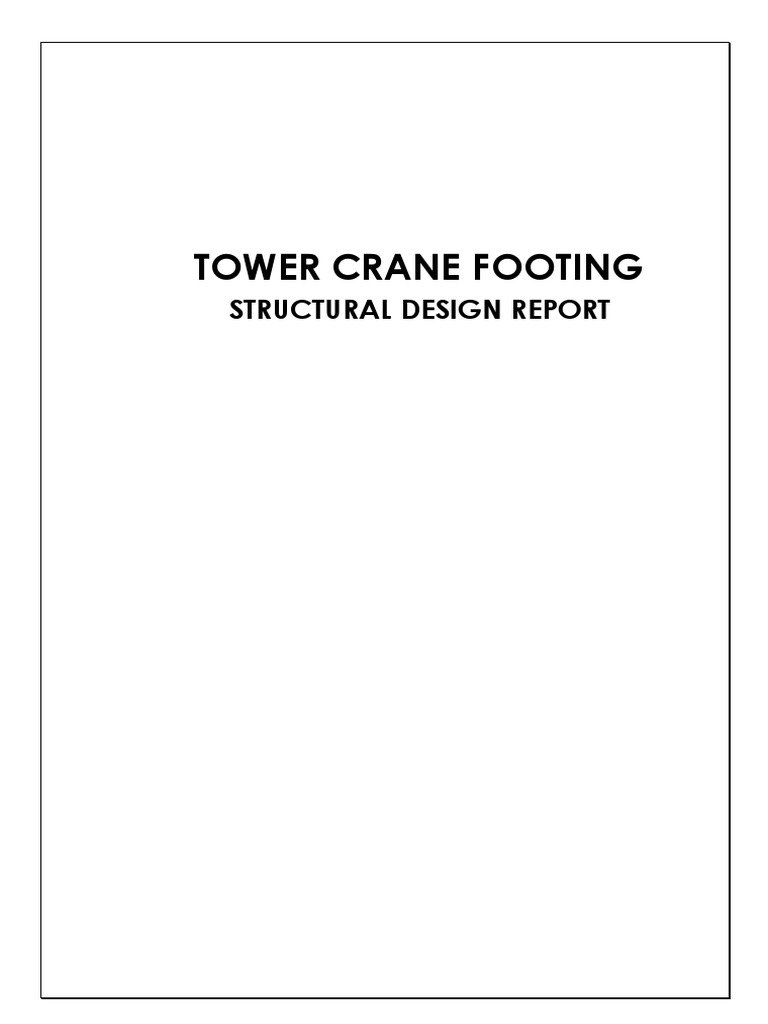 Crane Foundation Design | PDF | Bending | Crane (Machine)