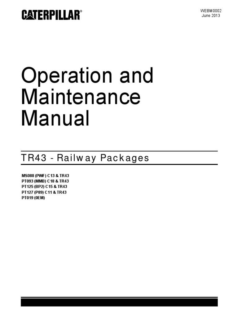 TR43 - Operation and Maintenance Manual - Locked | Download Free PDF ...