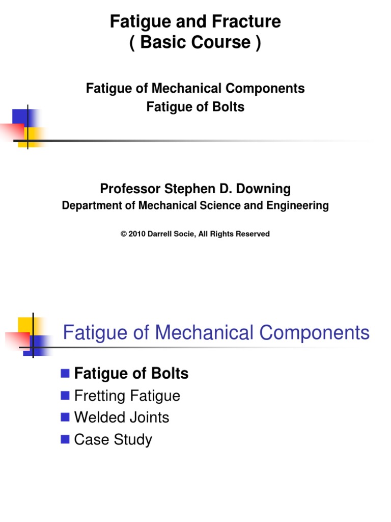5 Fatigue in Mechanical Components - F10 PDF | PDF | Fatigue (Material ...