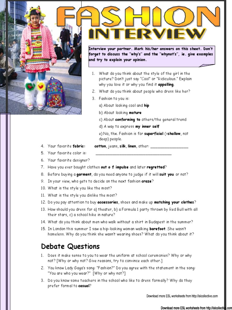 Fashion Perspectives Interview Guide | PDF
