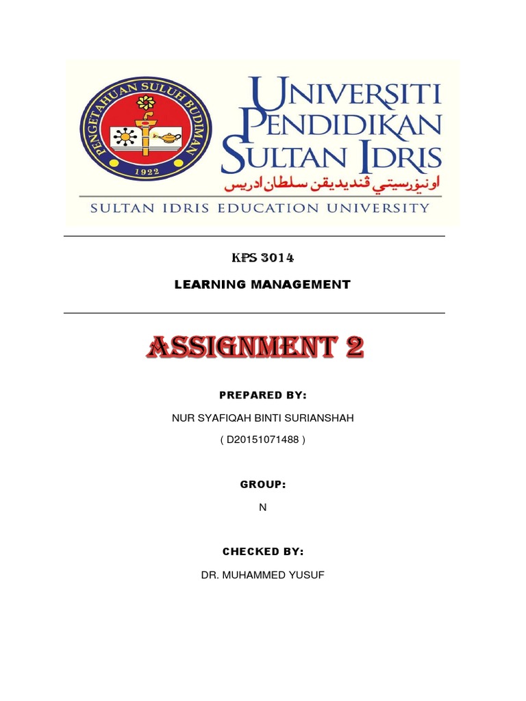 Assignment 2 Kps | PDF | Teachers | Classroom