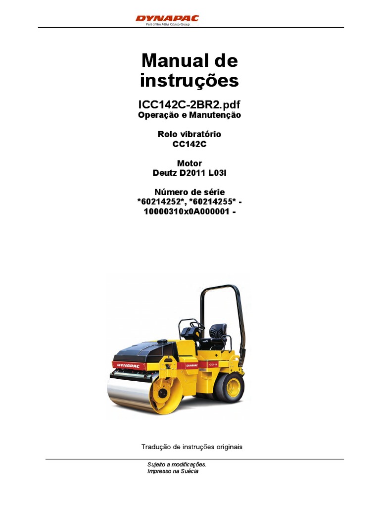 Manual Rolo Compactador | Óleo de Motor | Motores